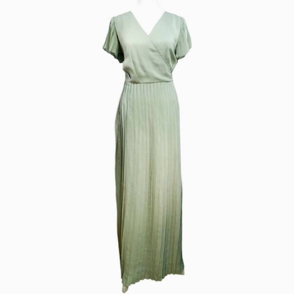 Polagram | Dresses | Polagram Faux Pleated Wrap Maxi Dress Size Large ...